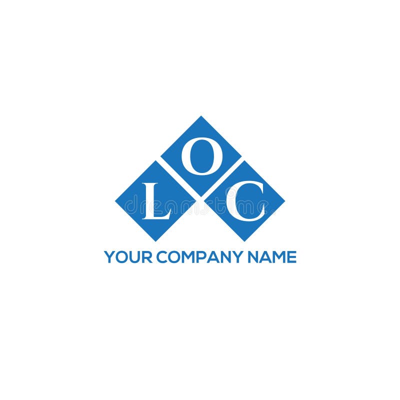 LOC Letter Logo Design on WHITE Background. LOC Creative Initials ...