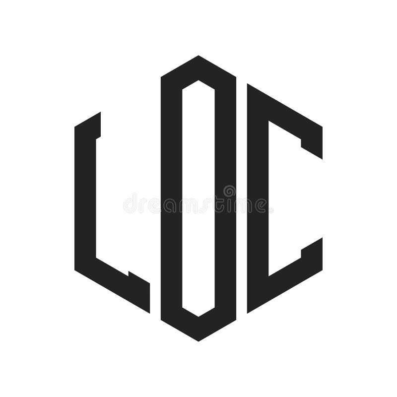 LOC Logo Design. Initial Letter LOC Monogram Logo Using Hexagon Shape ...