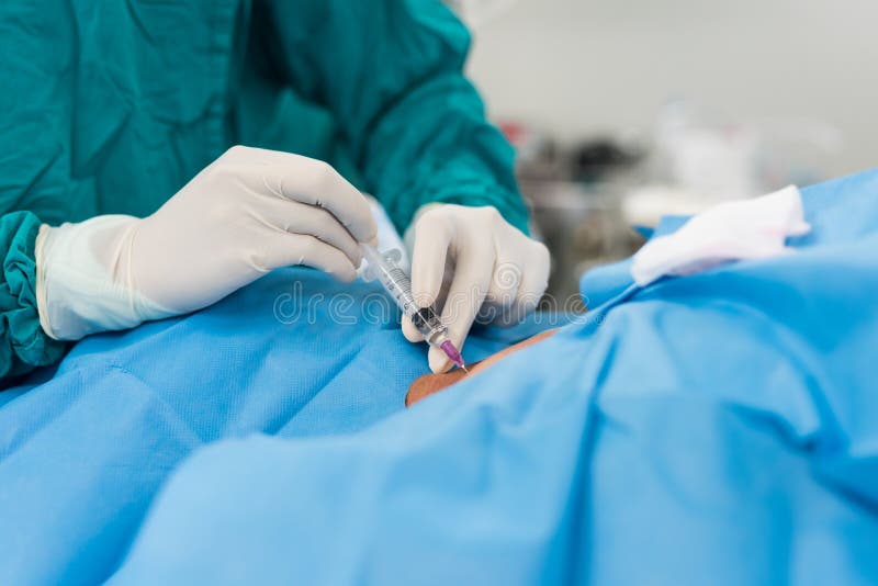 Local Anesthesia On The Hand Stock Image - Image of blood, disease ...