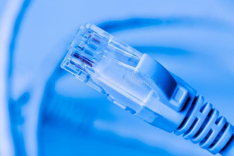 Network Ethernet Cables Connect To Switch Server Rack in Data Center ...