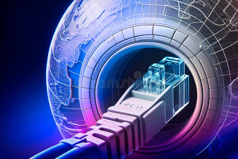 Local Area Network LAN Cable that Connects the World S Stock ...