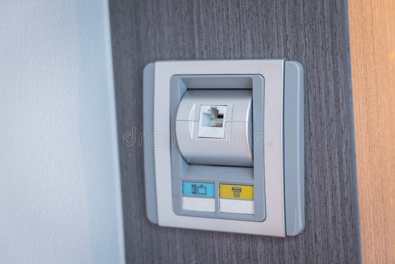 Local Area Network Socket on Wall . Stock Photo - Image of ethernet ...