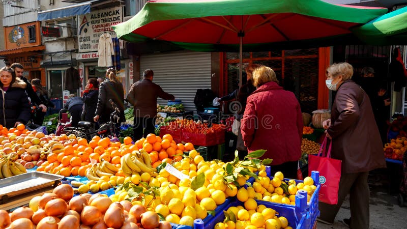 A Local Bazaar View in Alsancak Editorial Photography - Image of ...