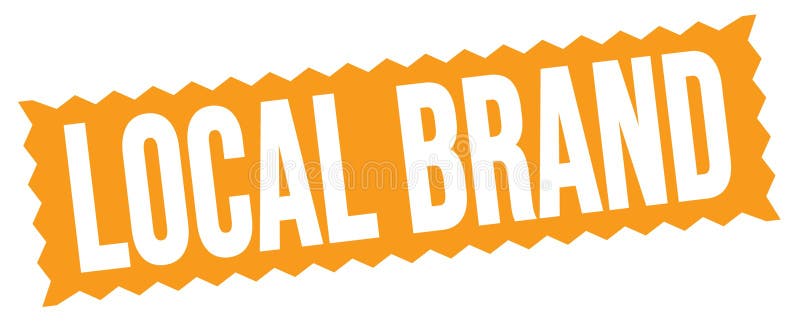 LOCAL BRAND Text Written on Orange Stamp Sign Stock Illustration ...