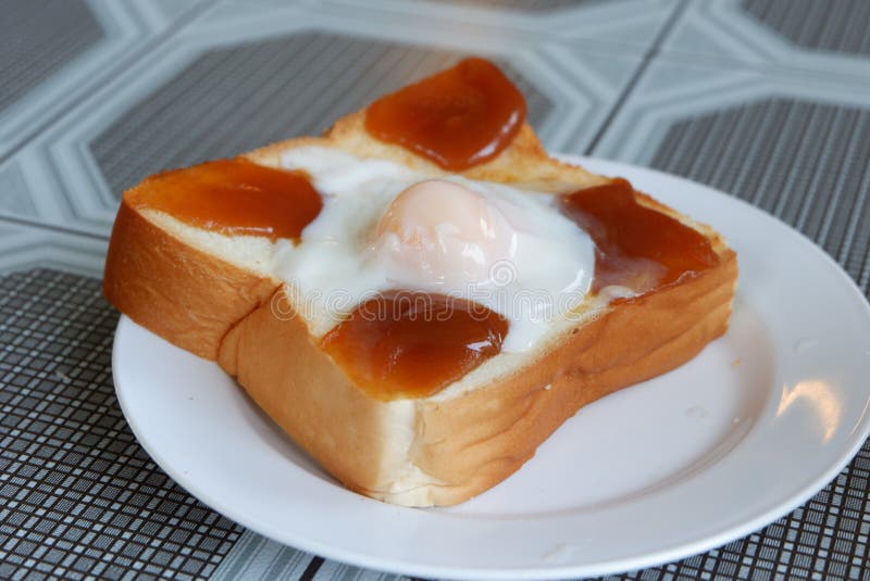 Local bread with egg stock photo. Image of dinner, homemade - 242939480
