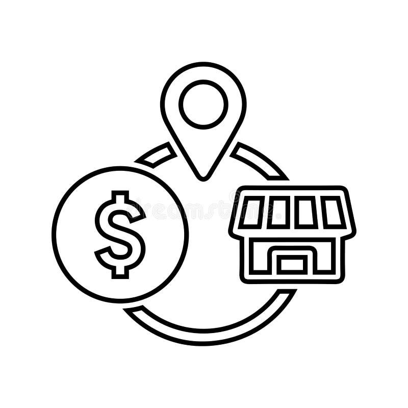 Local Business Outline Icon. Line Art Vector Stock Illustration ...
