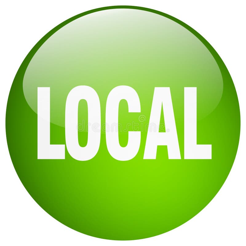 Local button stock vector. Illustration of graphic, glass - 122781830