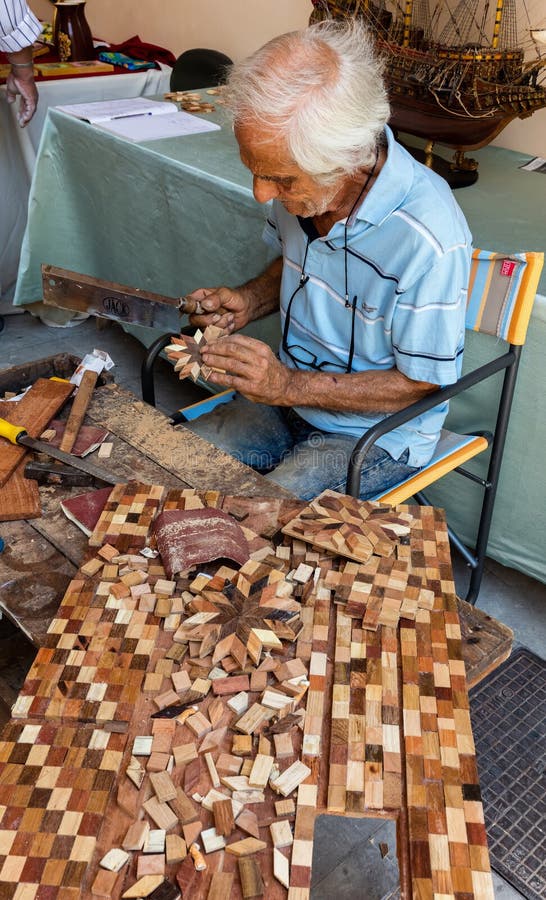 Local Craftsman Working in His Outdoor Workshop Editorial Stock Photo ...