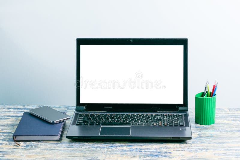 Local De Trabalho Com Timbrado Letterhead No Notebook Smartphone ...