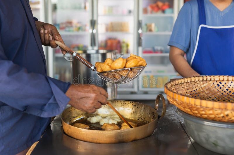 Local Deep Frying Dough Stick Chinese Style Doughnut. Stock Photo ...