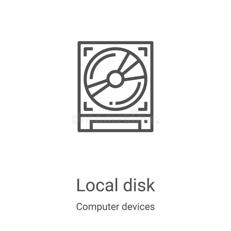 Local Disk Icon. Trendy Flat Vector Local Disk Icon on White Background ...