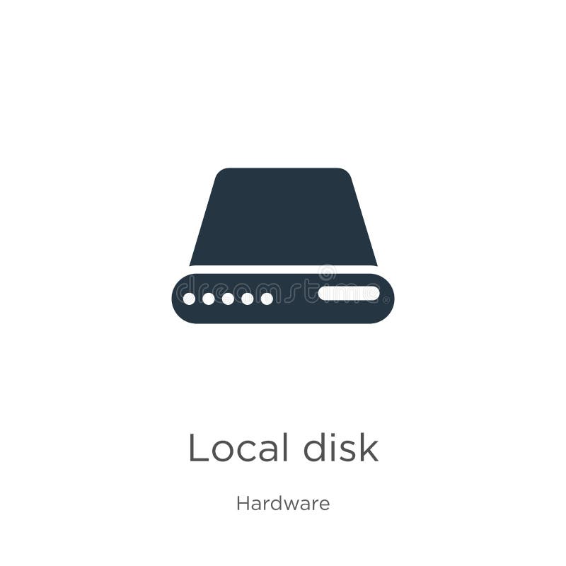 Local Disk Icon. Trendy Flat Vector Local Disk Icon on White Background ...