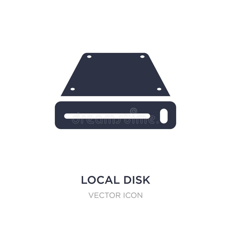 Local Disk Icon in Trendy Design Style. Local Disk Icon Isolated on ...