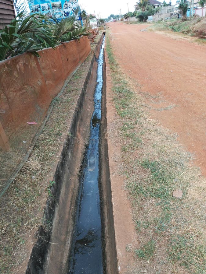 Local drain stock image. Image of open, road, erosion - 76092895