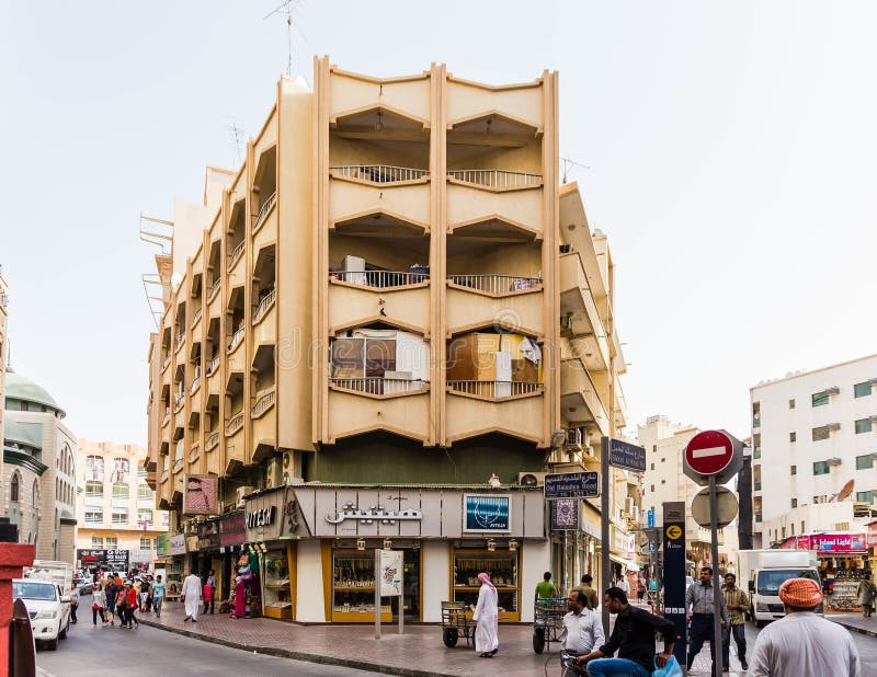 Local Dubai Building in the Souk with People Editorial Image - Image of ...