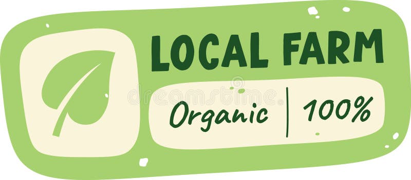 Local Farm Lettering Banner Stock Vector - Illustration of icon ...