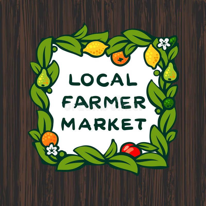 Local Farmer Market, Farm Logo Design Stock Vector - Illustration of ...