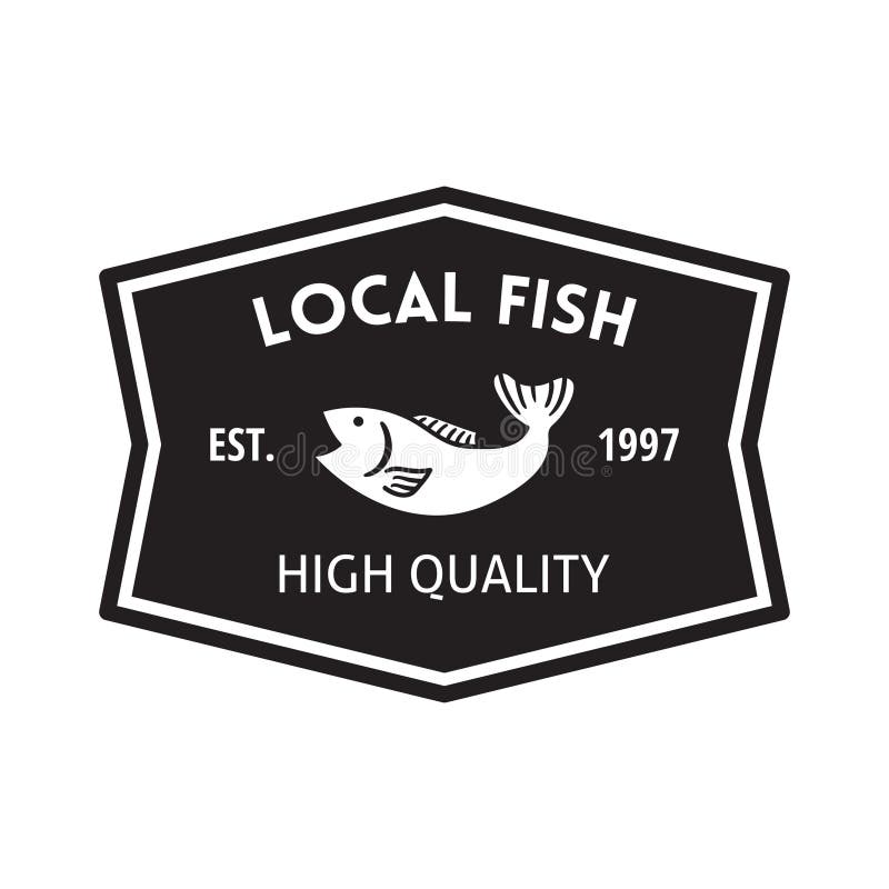 Local Fish Label. Vector Illustration Decorative Design Stock Vector ...