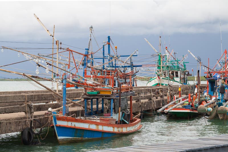 Local Fishing Boat at the Dock Stock Image - Image of landscape, small ...