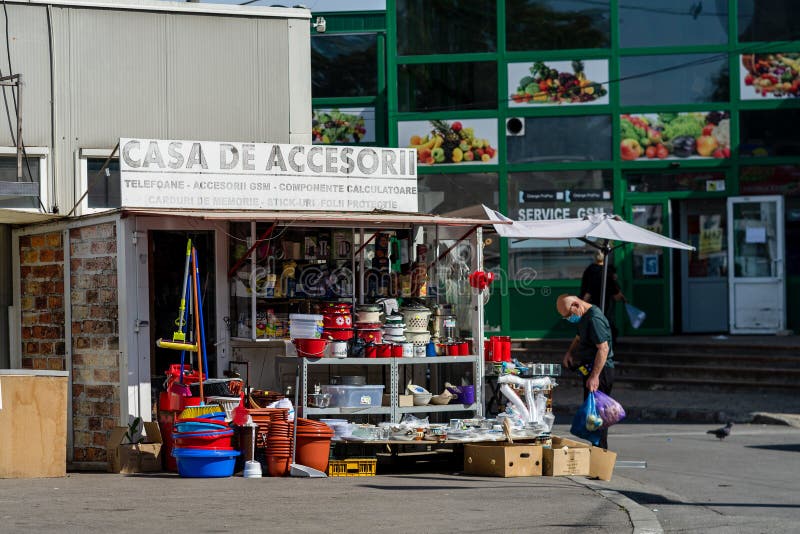 Local Goods on Display in a Market in Bucharest, Romania, 2020 ...