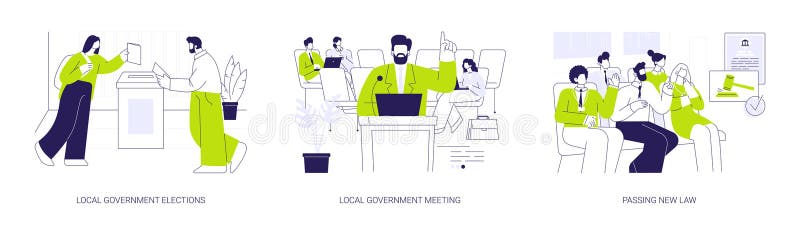 Local Government Representatives Abstract Concept Vector Illustrations ...