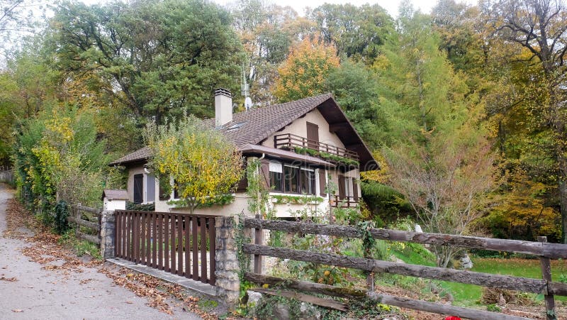 A Local House in Countryside of France. Stock Photo - Image of green ...