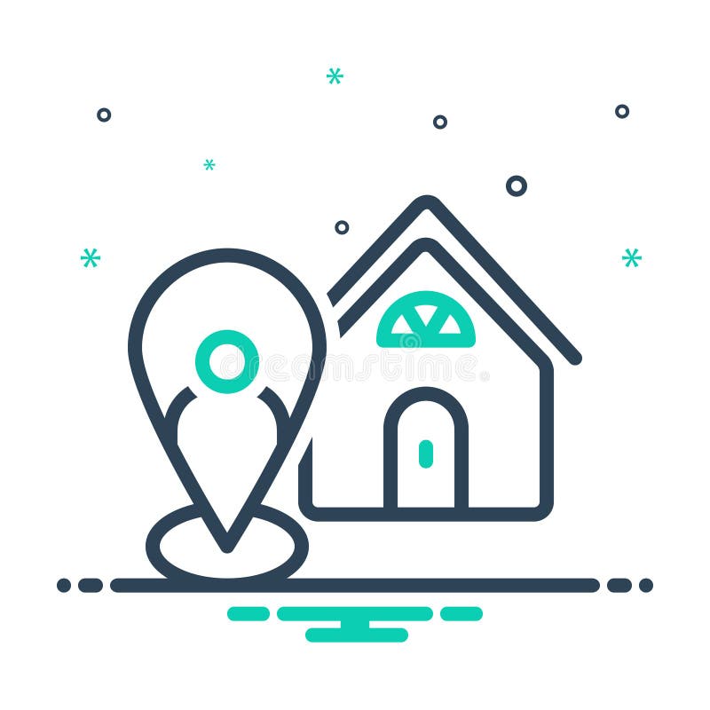 Mix Icon for Local, Neighborhood and Nearby Stock Vector - Illustration ...