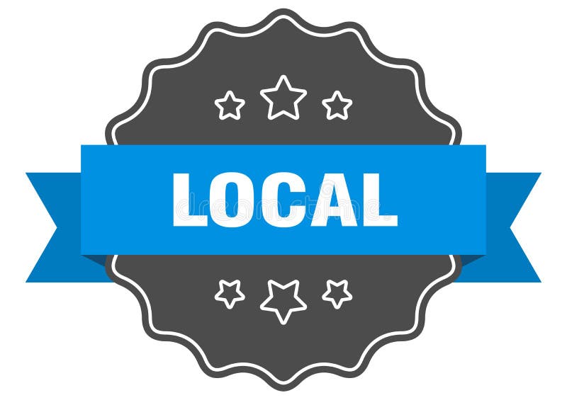 Local label stock vector. Illustration of local, blue - 194929188