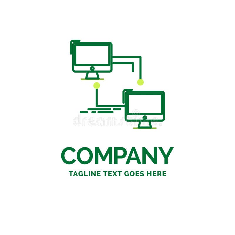 Local, Lan, Connection, Sync, Computer Flat Business Logo Templa Stock ...