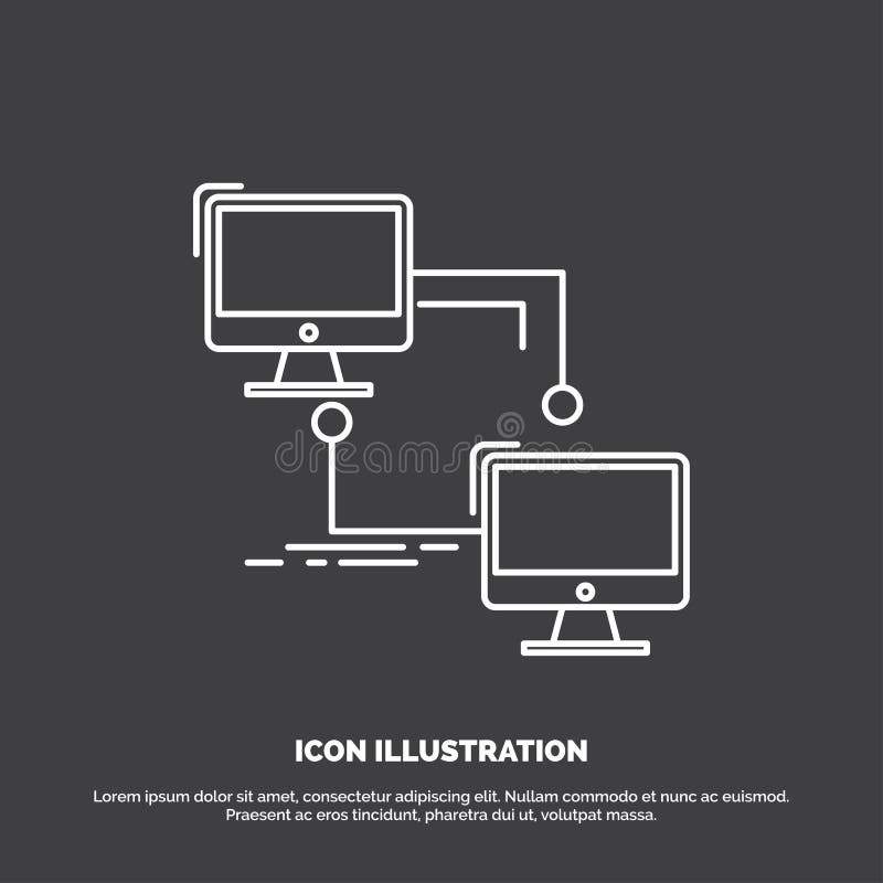 Local, Lan, Connection, Sync, Computer Icon. Line Vector Symbol for UI and UX, Website or Mobile ...