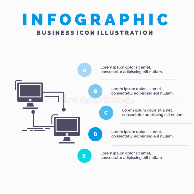 Local, Lan, Connection, Sync, Computer Infographics Template for ...