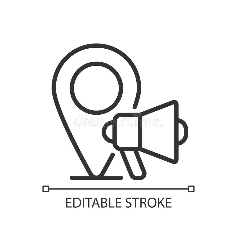 Local Marketing Pixel Perfect Linear Icon Stock Vector - Illustration ... Local Marketing Pixel Perfect Linear Icon Stock Vector - Illustration ...