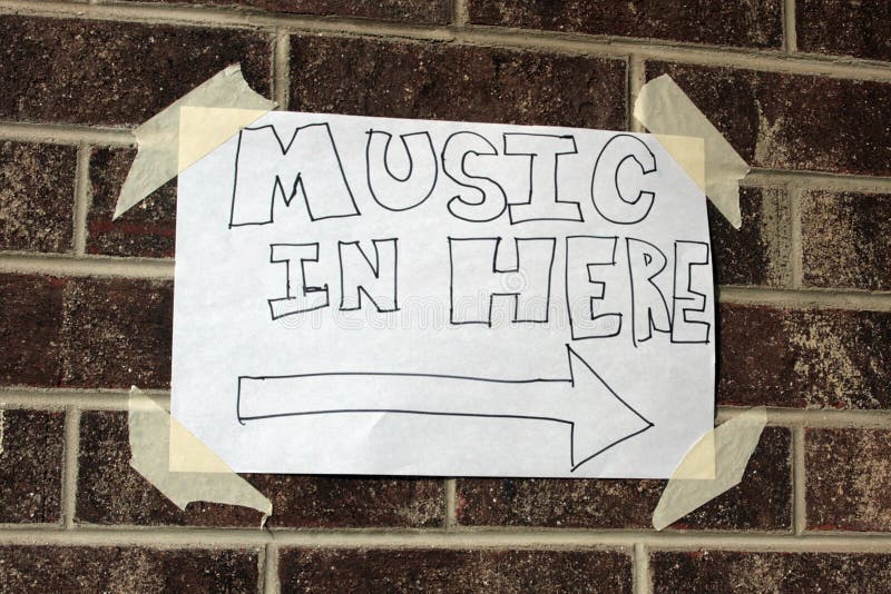 Local Music Sign stock photo. Image of paper, concert - 16991356