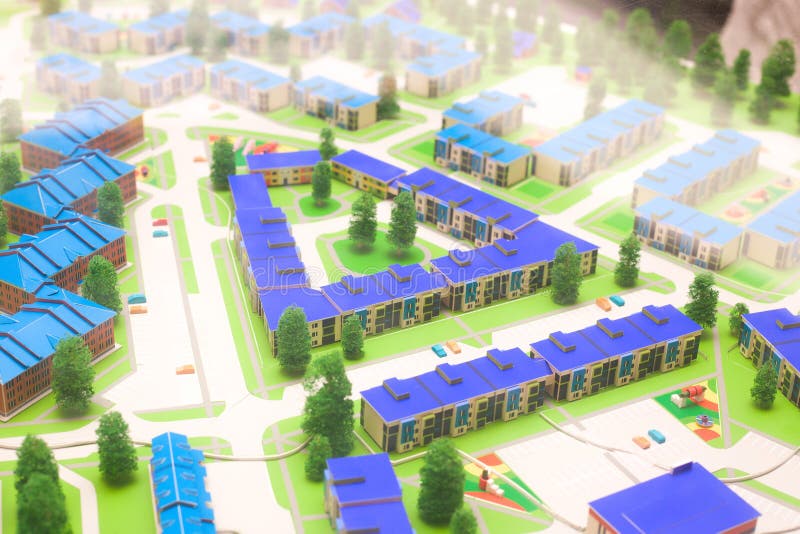 Concept of model of houses stock photo. Image of light - 105526812