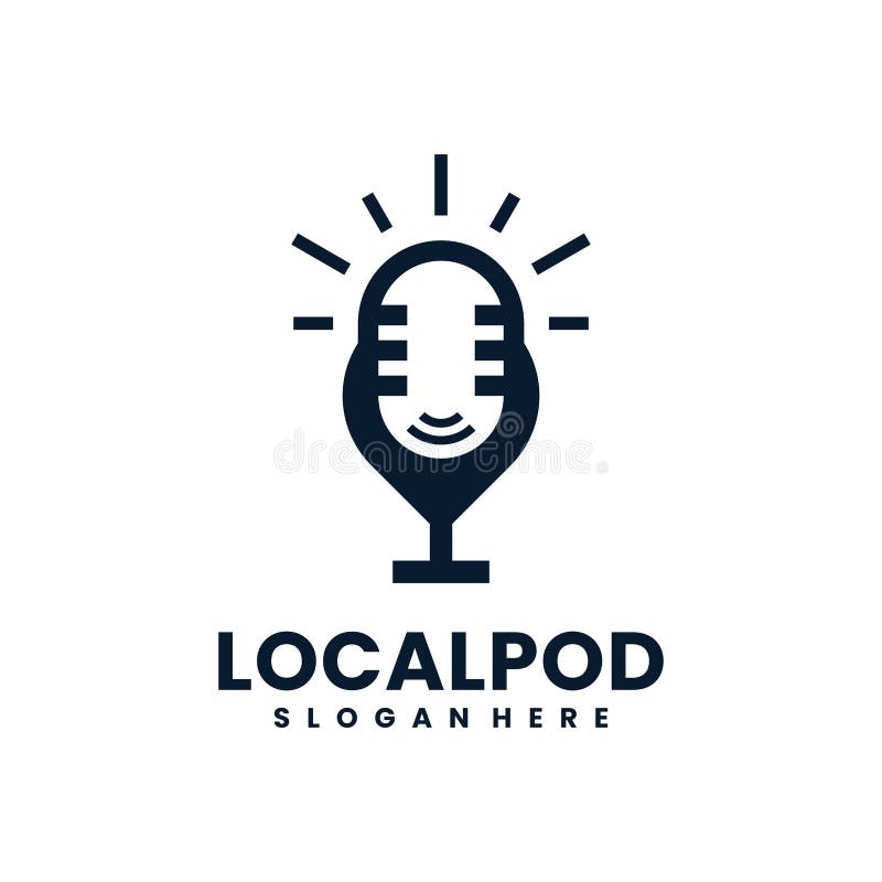 Local podcast logo vector stock vector. Illustration of design - 235492091
