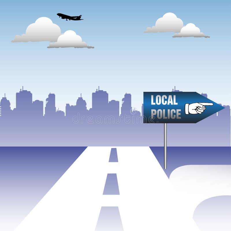 Local police sign stock vector. Illustration of service - 18463969