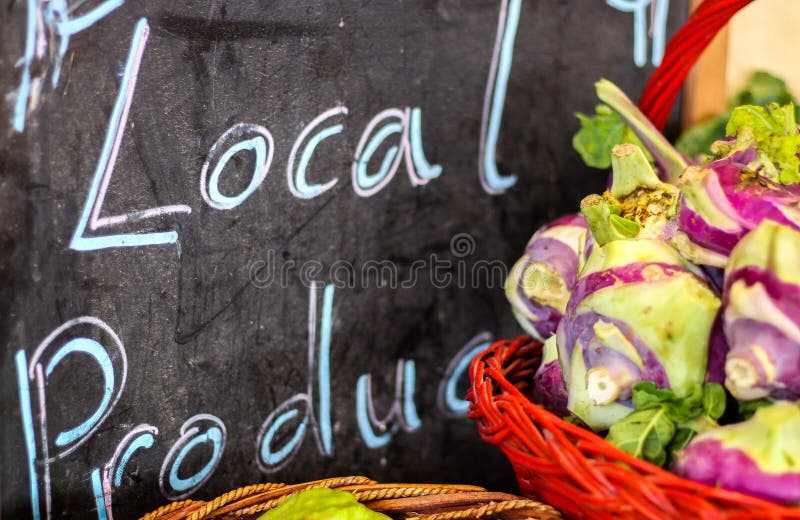 Local Produce Sign Written with Chalk on Board Stock Photo - Image of ...