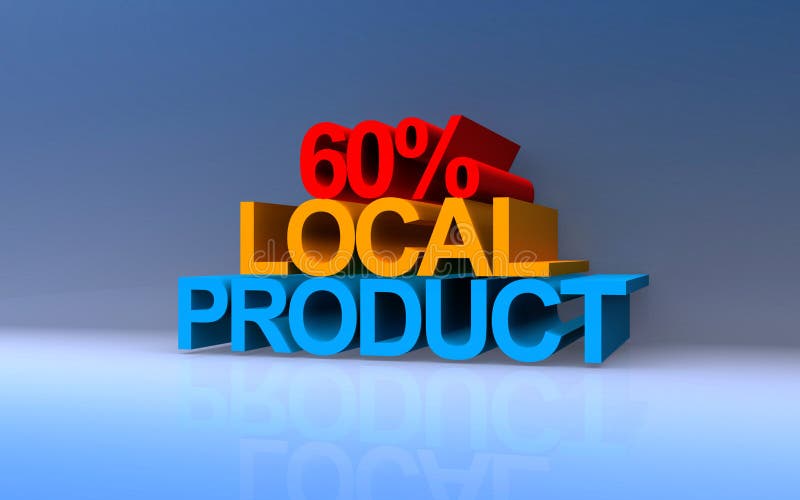60 local product on blue stock illustration. Illustration of healthy ...