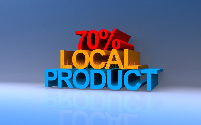 70 local product on blue stock illustration. Illustration of organic ...