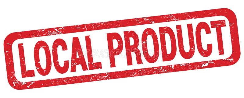 LOCAL PRODUCT Text Written on Red Rectangle Stamp Stock Illustration ...