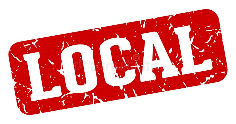 Local Rectangular Sign. Local Stamp Stock Vector - Illustration of ...