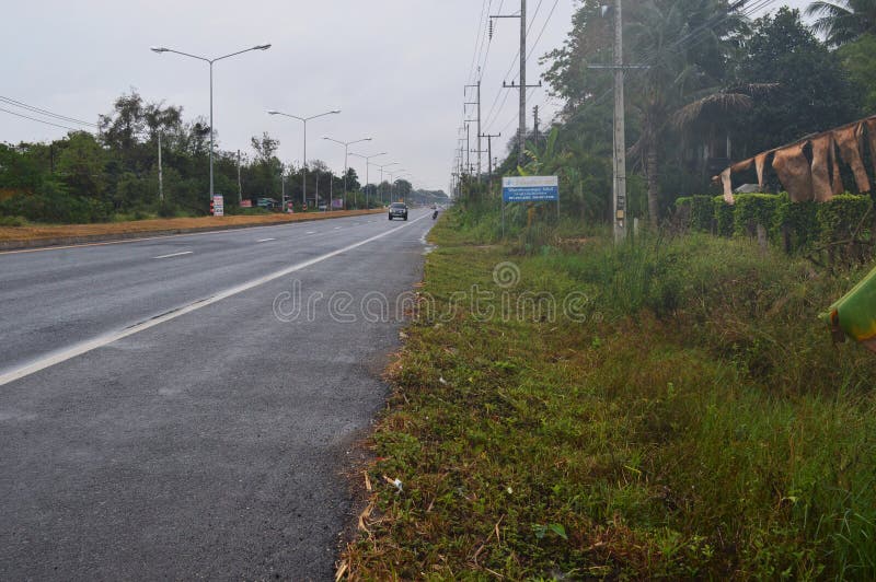 Local Road with Natural Local View in Thailand Stock Photo - Image of ...