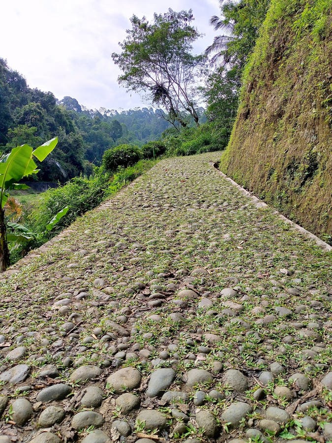 Local Rock Road in the Village Stock Image - Image of road, village ...