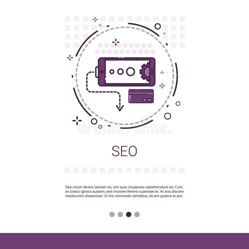 Local Seo Keywording Search Banner with Copy Space Stock Vector ...