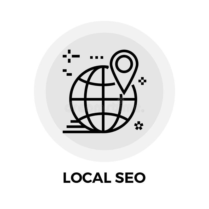 Local SEO Line Icon stock vector. Illustration of localization - 149985509