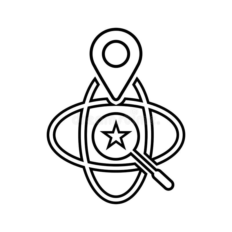 Local SEO Outline Icon. Line Art Vector Stock Illustration ...