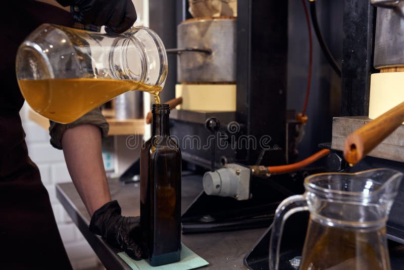 Local Small Seed Oil Production. Fresh Extra Virgin Linseed Oil ...