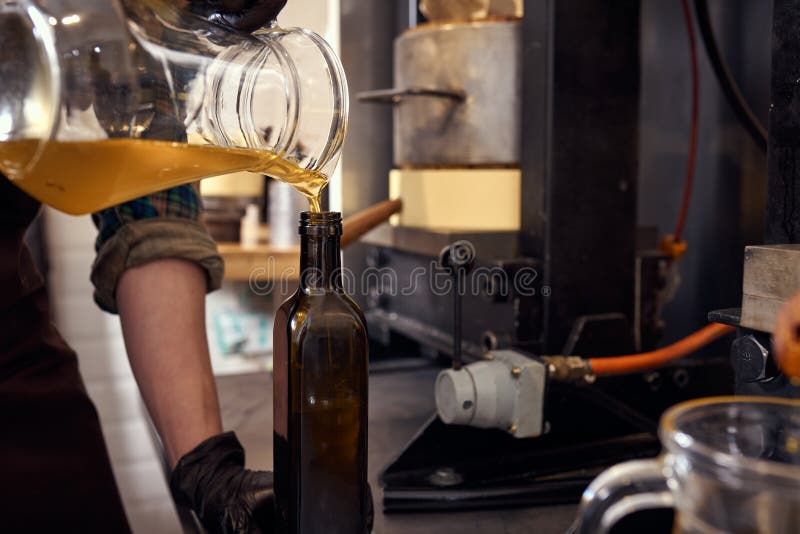 Local Small Seed Oil Production. Fresh Extra Virgin Linseed Oil ...