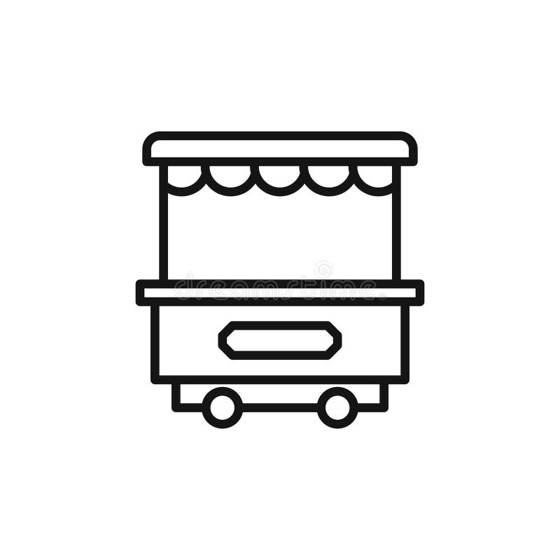 Local Stall Market. Selling Vegetables Stock Vector - Illustration of ...