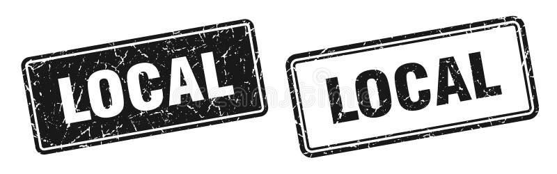 Local Stamp Set. Local Square Grunge Sign Stock Vector - Illustration ...